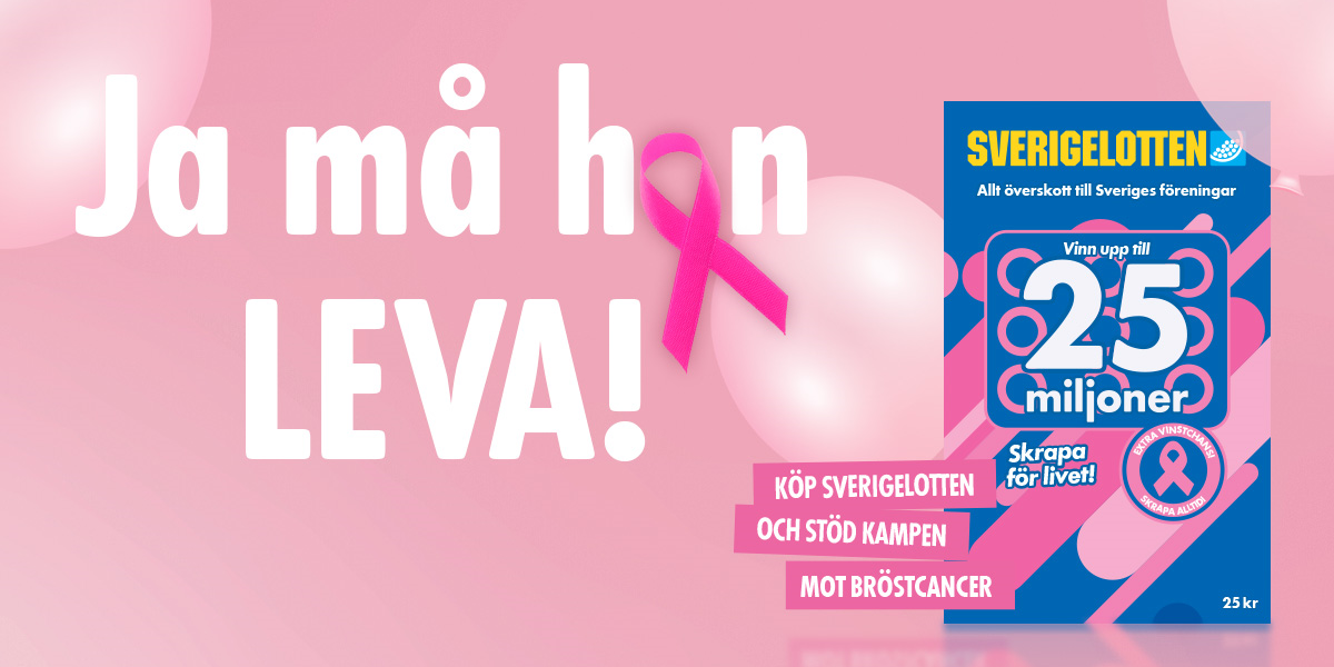 Stötta oss genom att köpa en Rosa Sverigelott -även digitalt ...